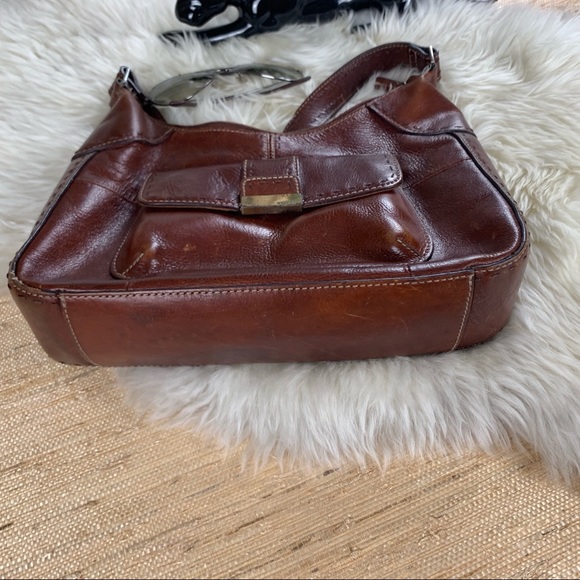 Fossil | Bags | Fossil Cognac Leather Shoulderbaghandbag | Poshmark